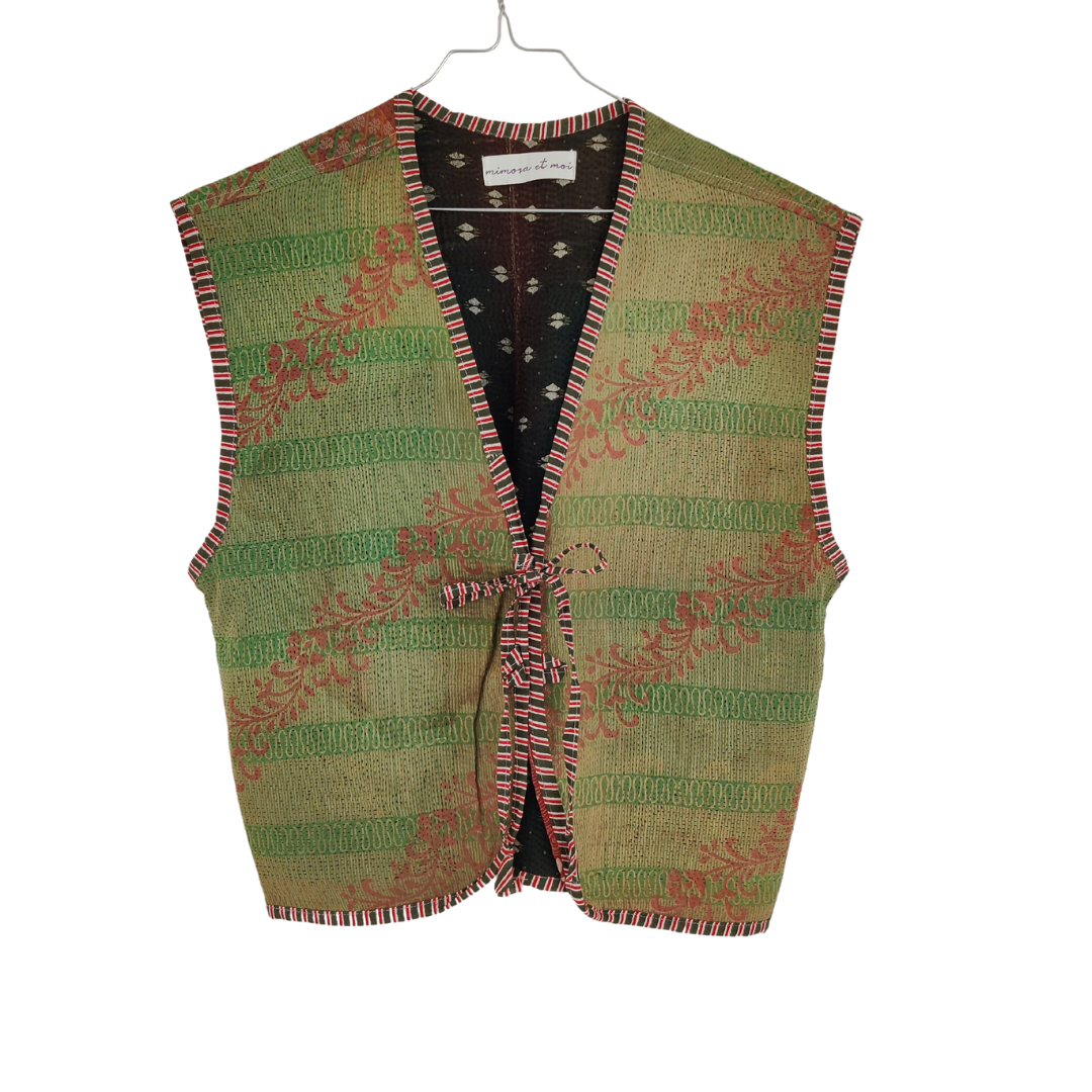 Oversized sari vest (vendbar), nr. 1